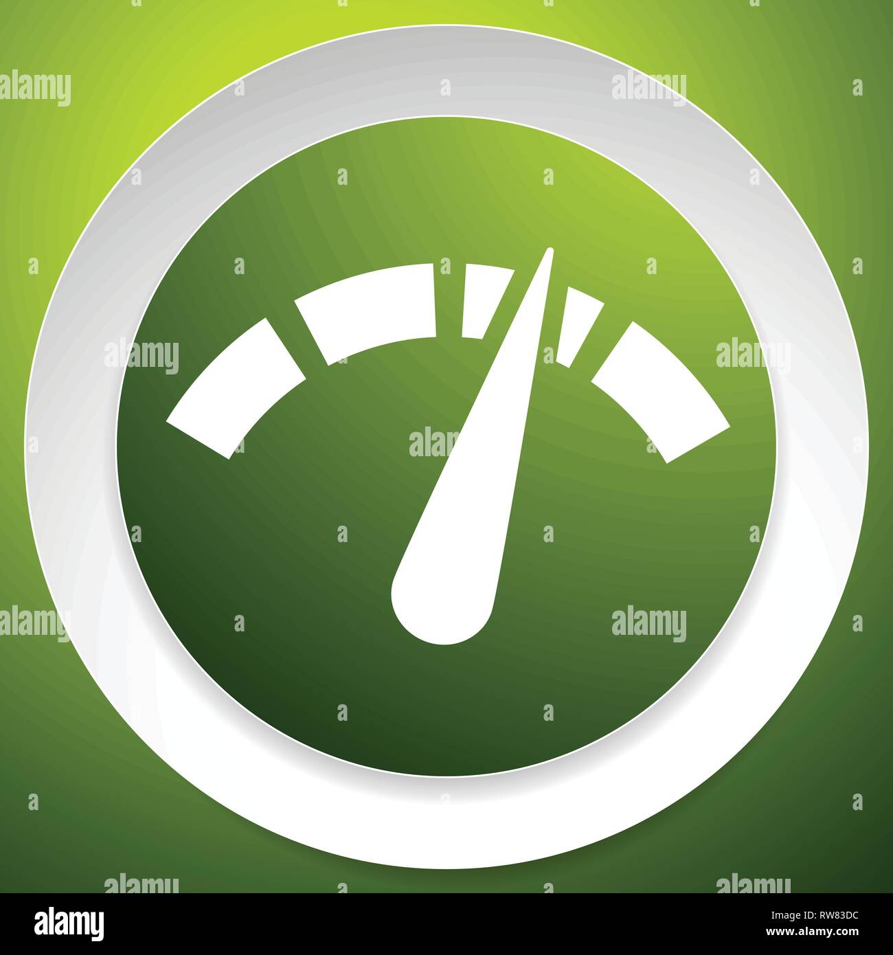 Icon with gauge, meter for calibration, indication, level themes Stock ...