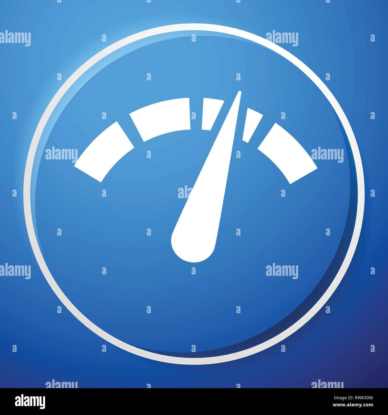 Icon with gauge, meter for calibration, indication, level themes Stock ...