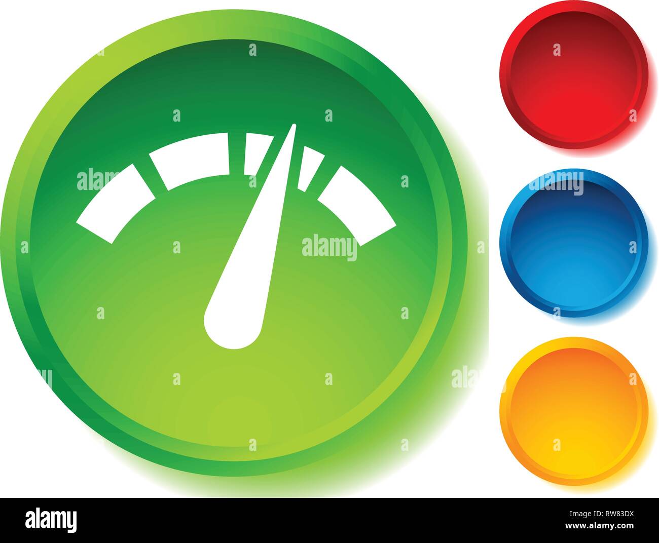 Icon with gauge, meter for calibration, indication, level themes Stock ...