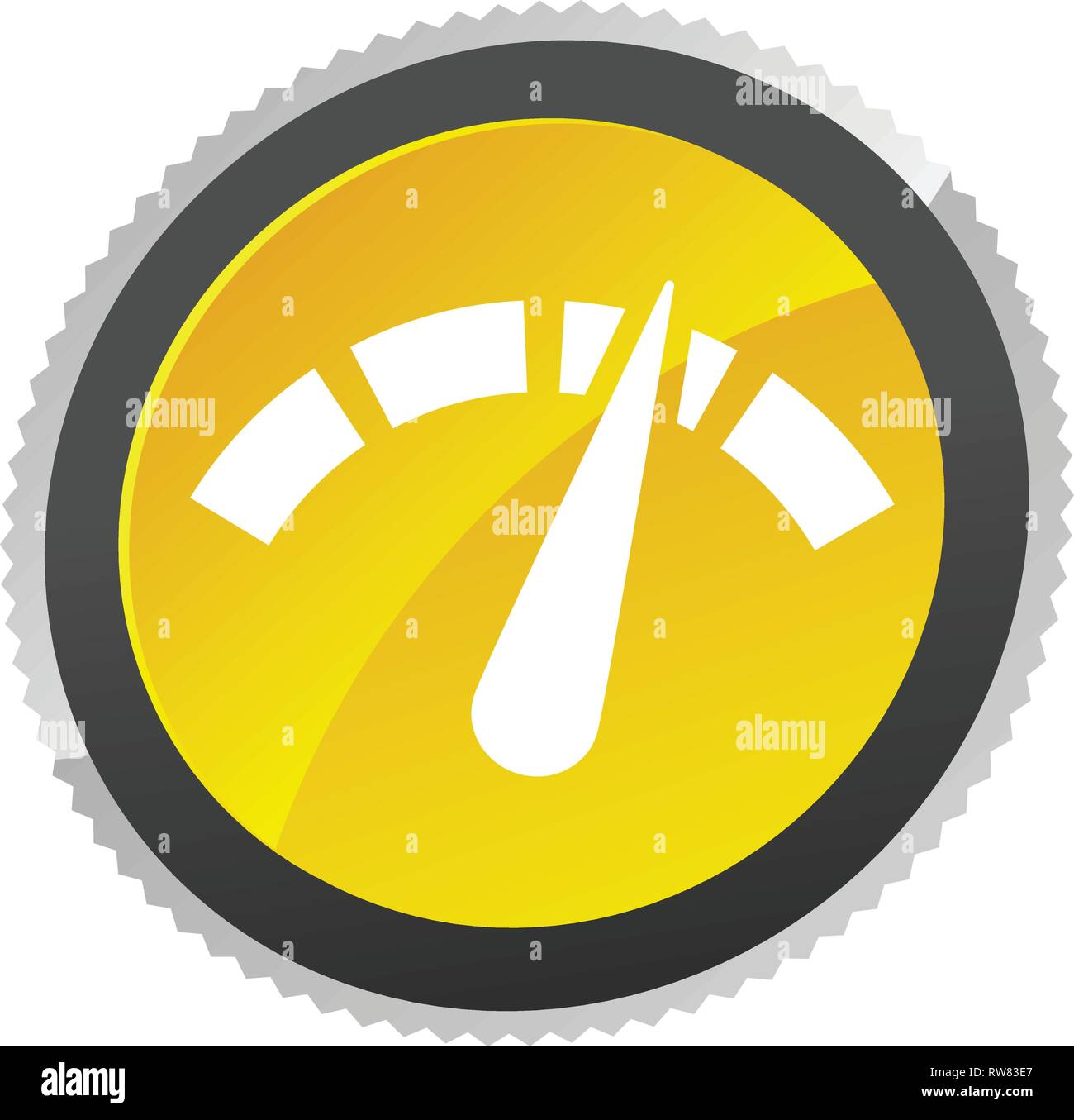 Icon with gauge, meter for calibration, indication, level themes Stock ...