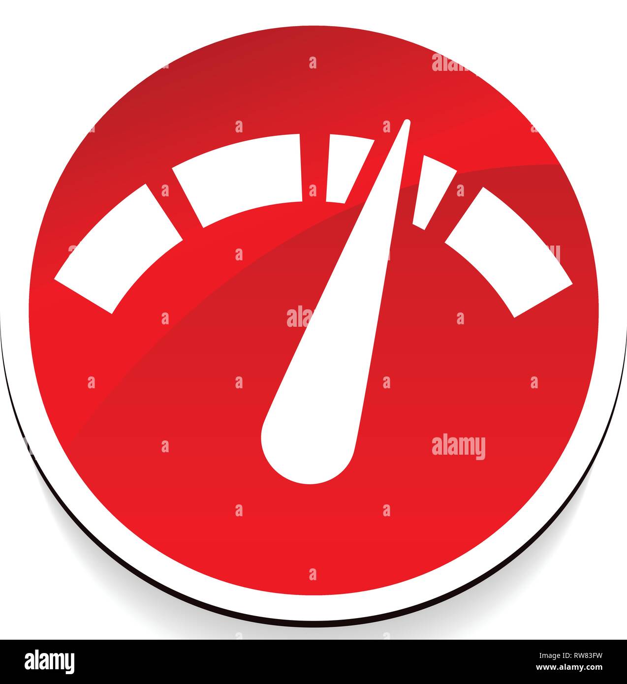 Icon with gauge, meter for calibration, indication, level themes Stock ...