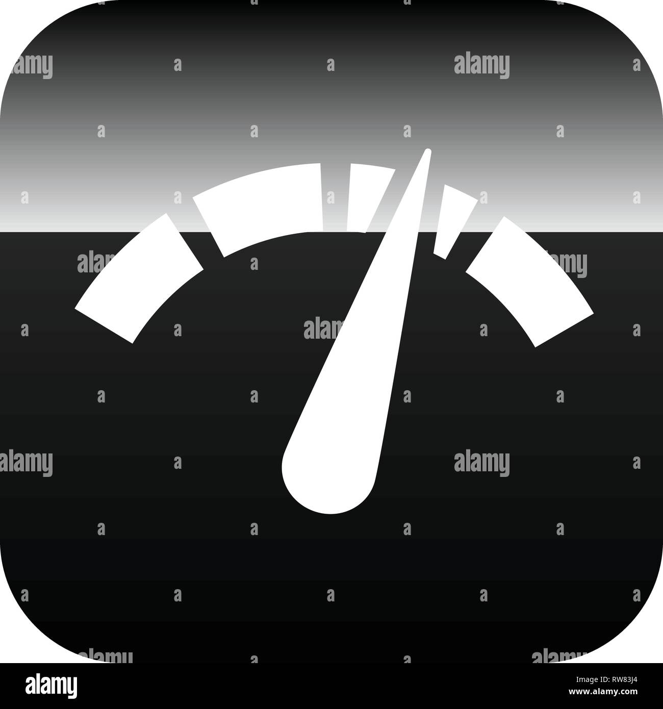 Icon with gauge, meter for calibration, indication, level themes Stock ...