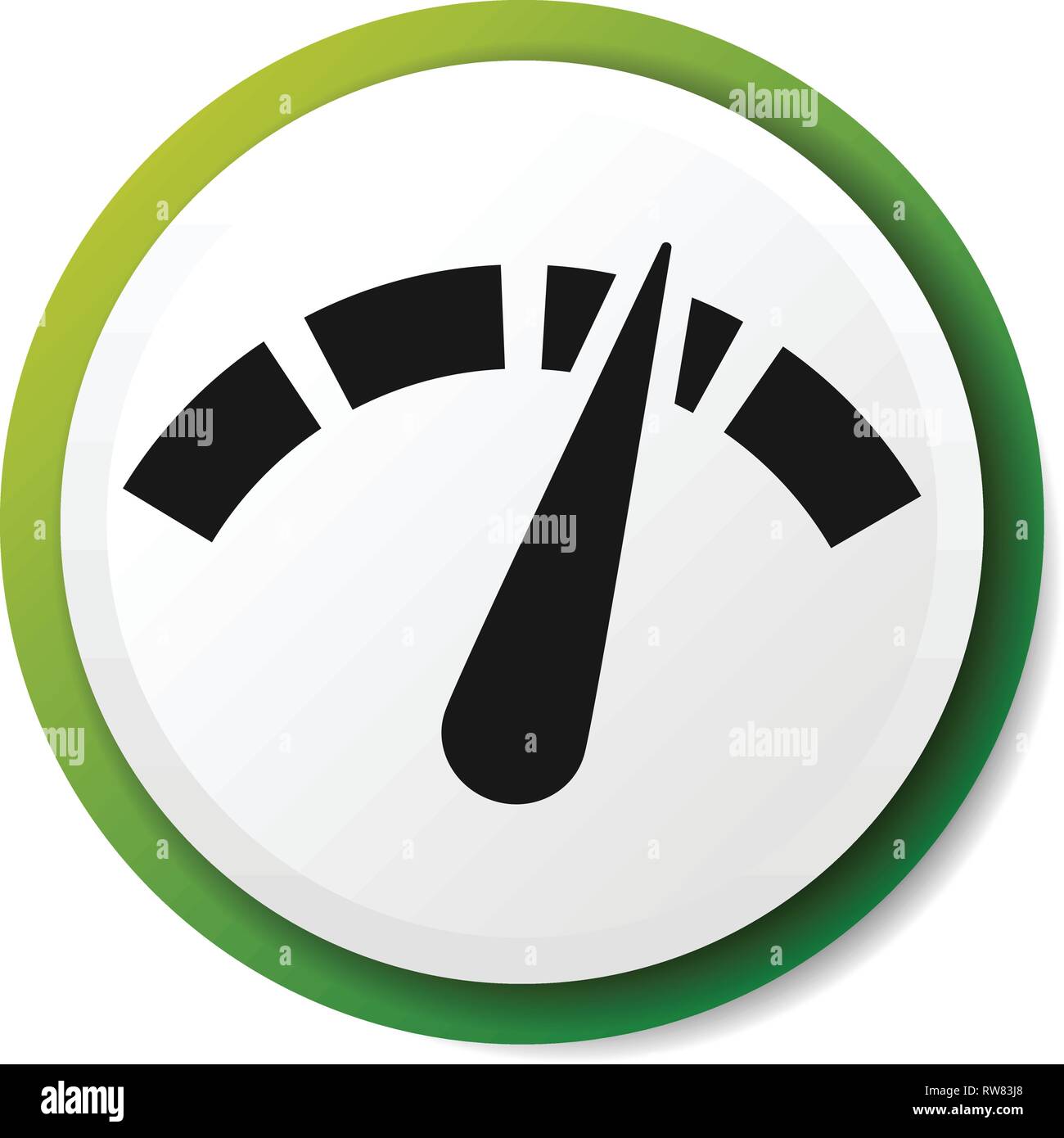 Icon with gauge, meter for calibration, indication, level themes Stock ...