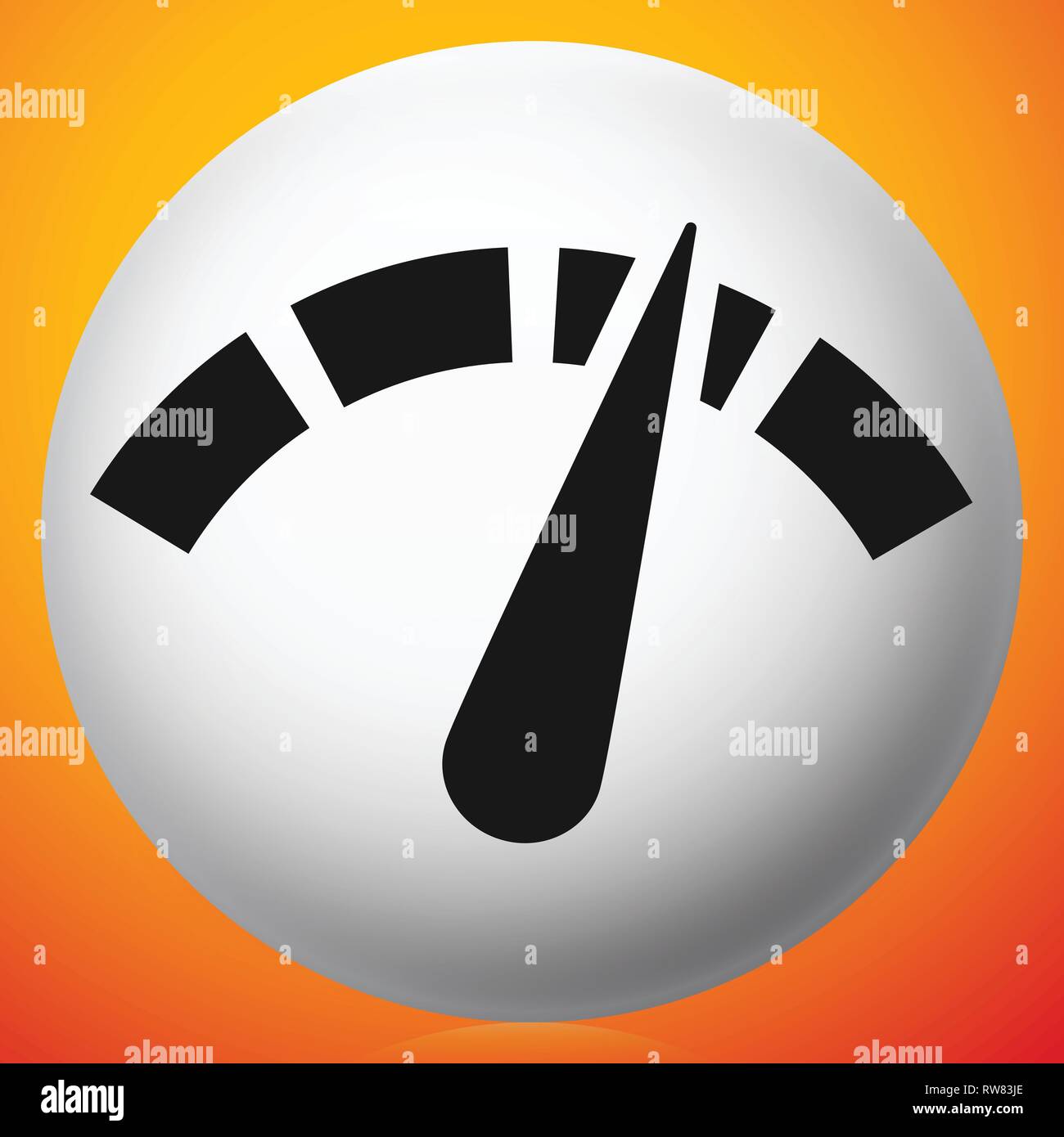 Icon with gauge, meter for calibration, indication, level themes Stock ...