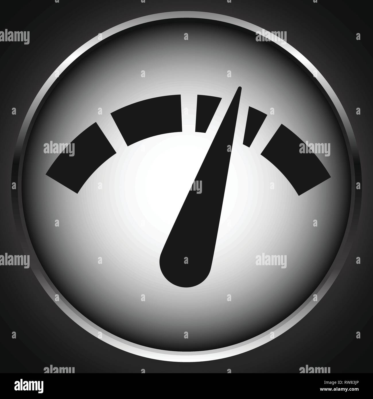 Icon with gauge, meter for calibration, indication, level themes Stock ...