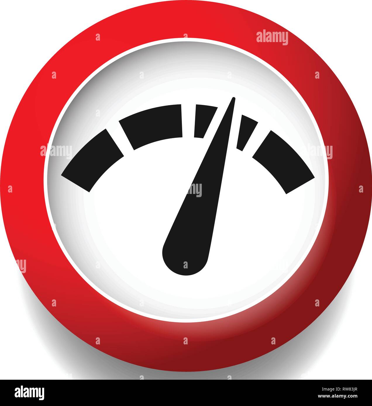 Icon with gauge, meter for calibration, indication, level themes Stock ...