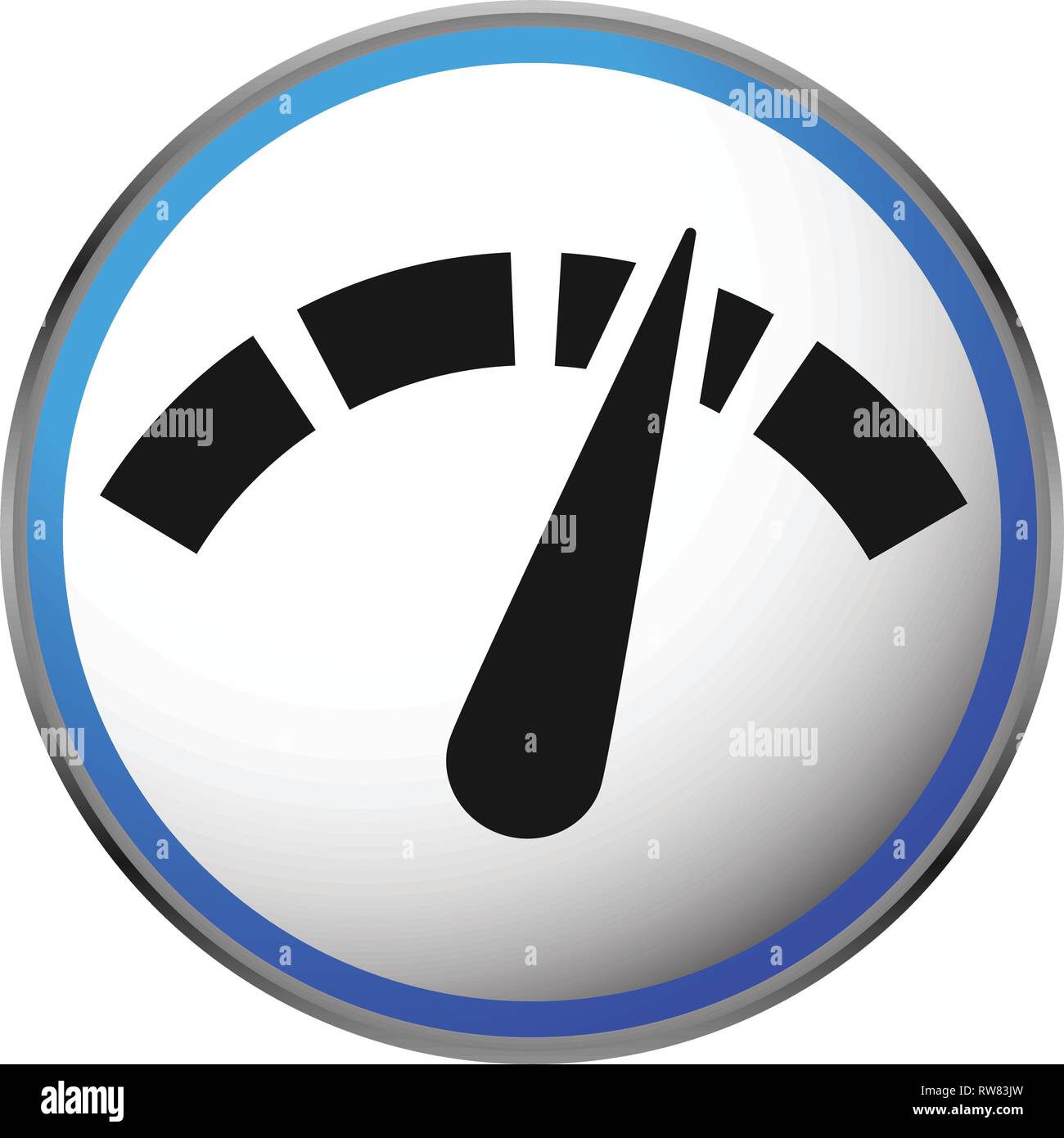 Icon with gauge, meter for calibration, indication, level themes Stock ...