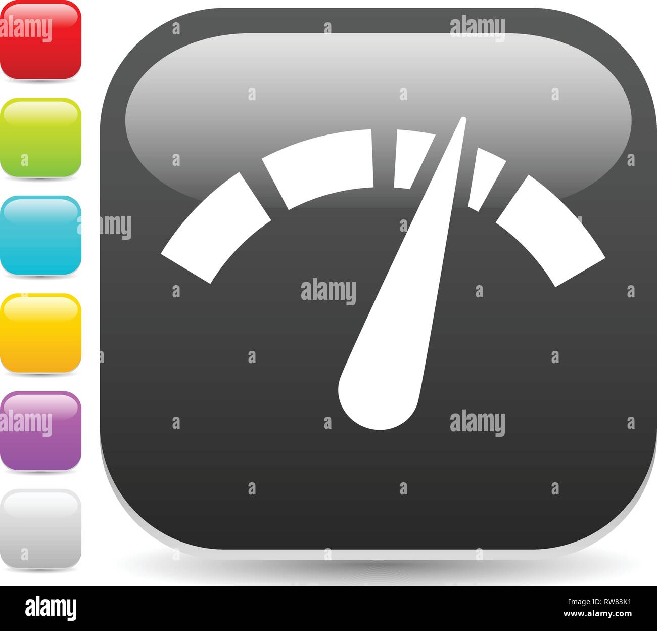 Icon with gauge, meter for calibration, indication, level themes Stock ...