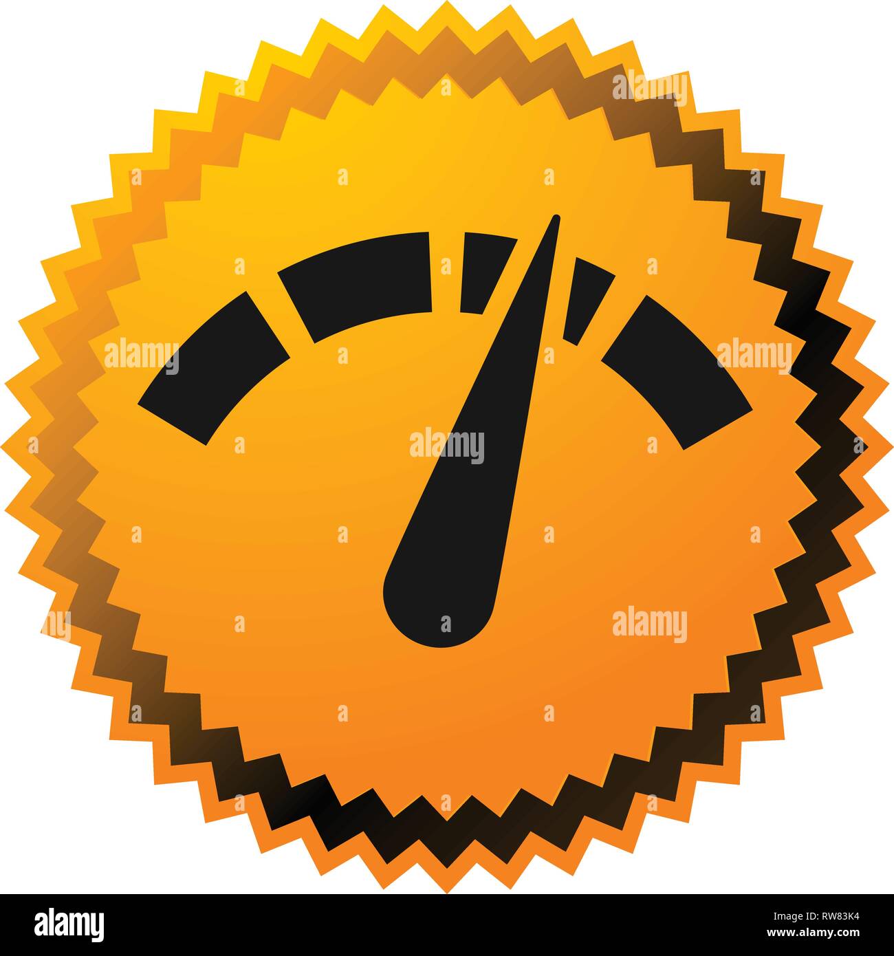 Icon with gauge, meter for calibration, indication, level themes Stock ...