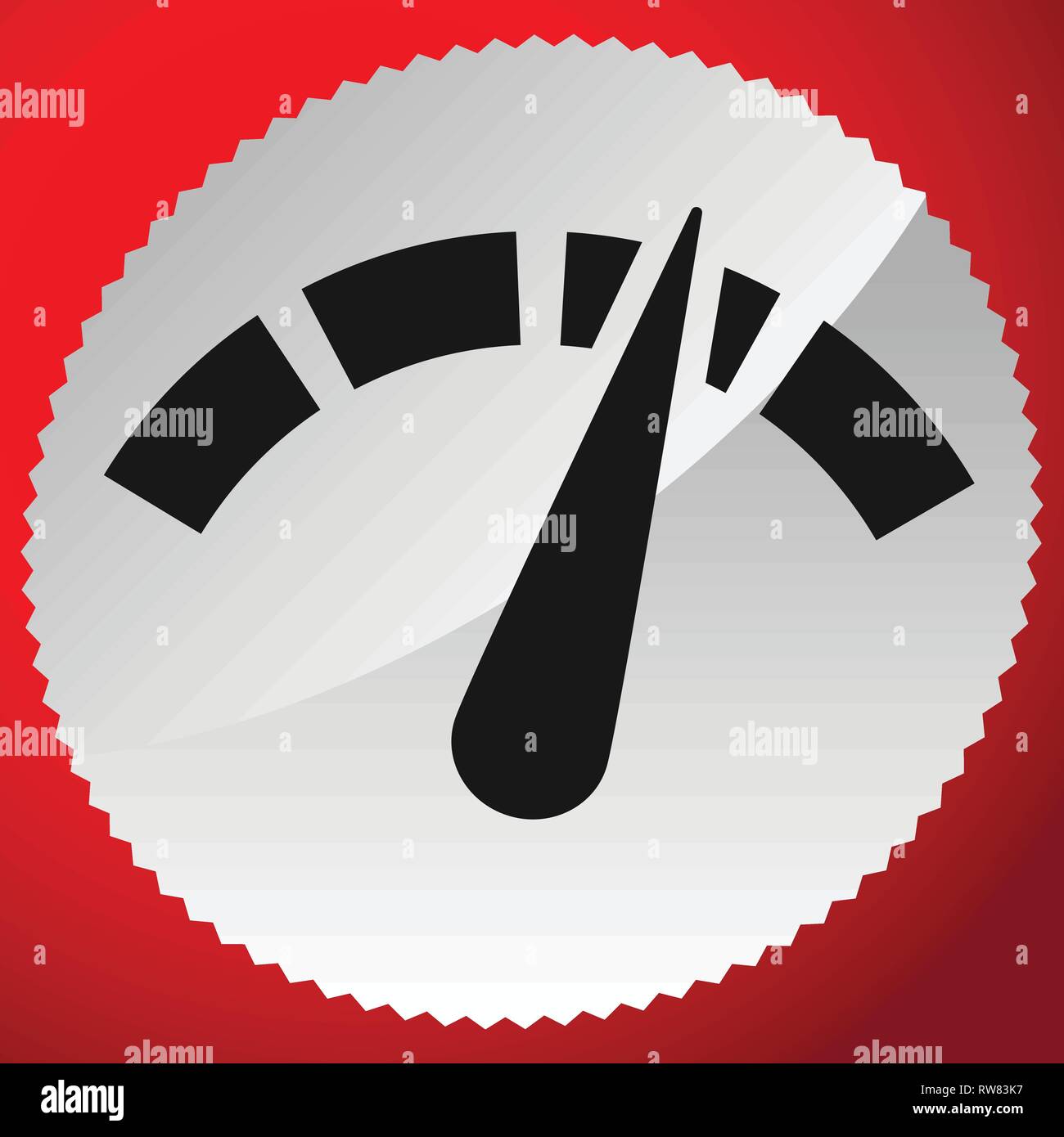 Icon with gauge, meter for calibration, indication, level themes Stock ...