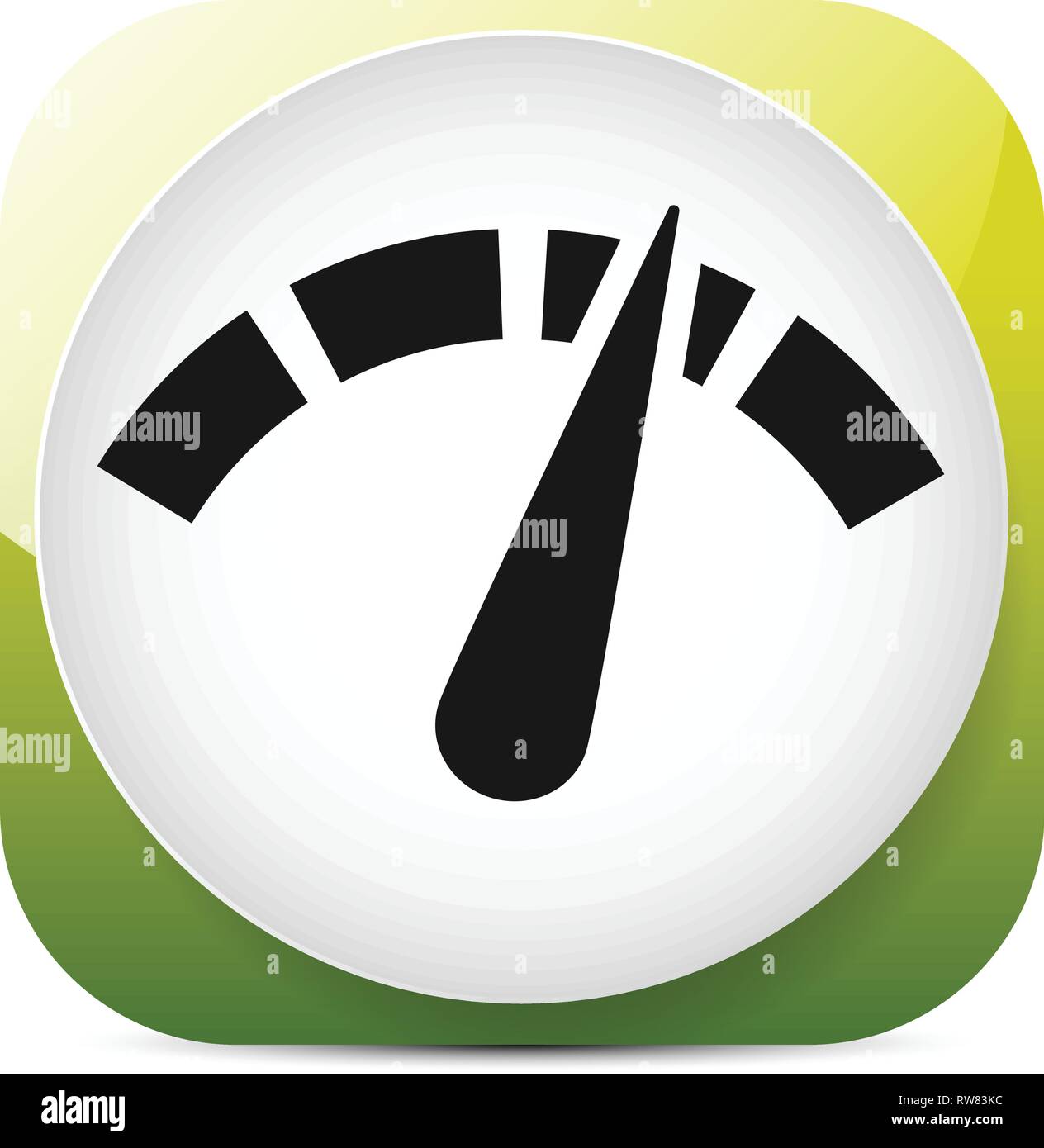 Icon with gauge, meter for calibration, indication, level themes Stock ...