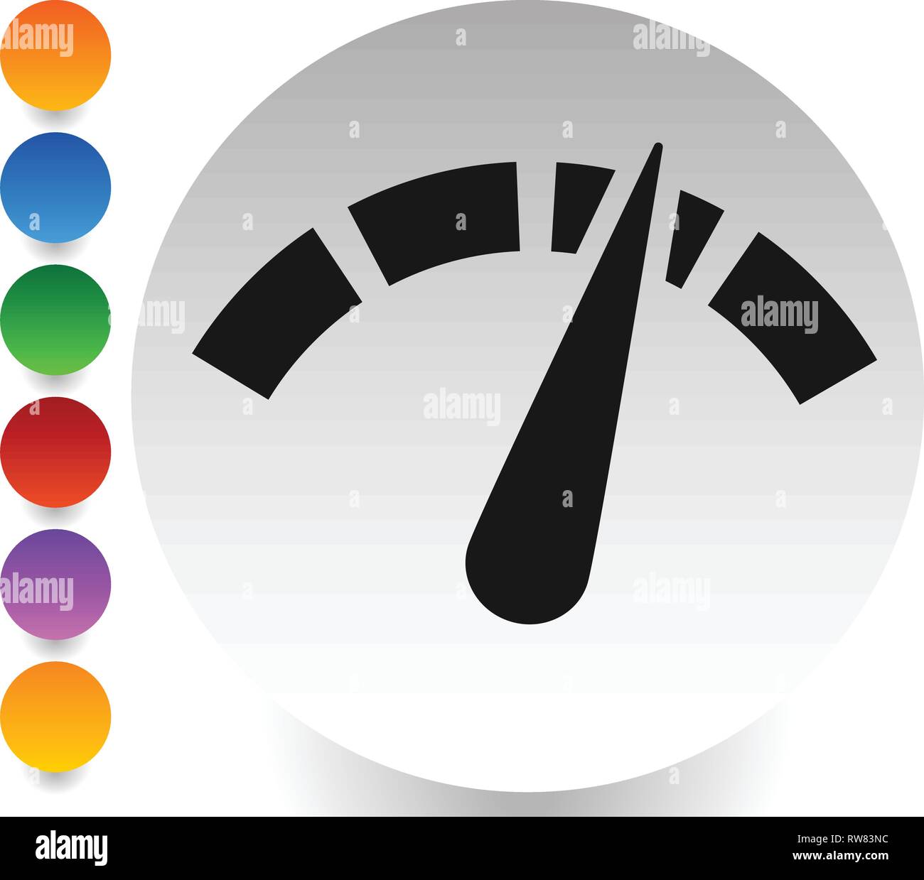 Icon with gauge, meter for calibration, indication, level themes Stock ...