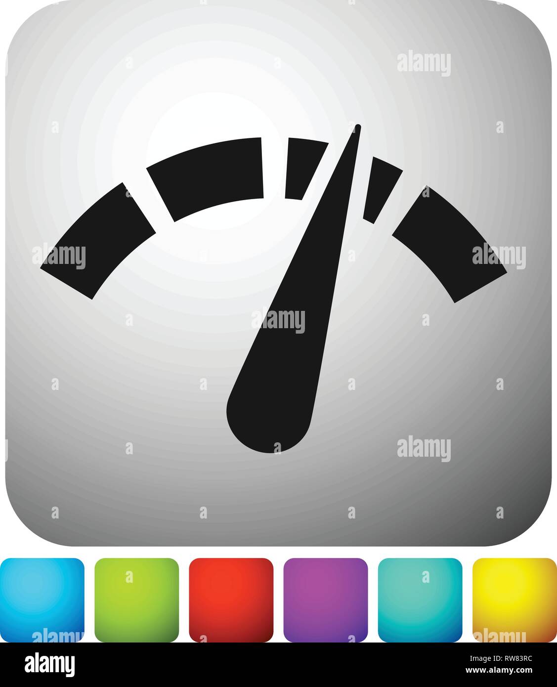 Icon with gauge, meter for calibration, indication, level themes Stock ...