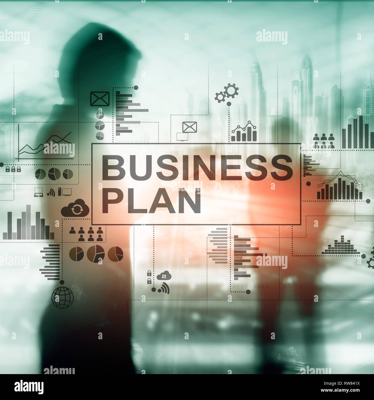 Double exposure Business plan and strategy concept Stock Photo - Alamy