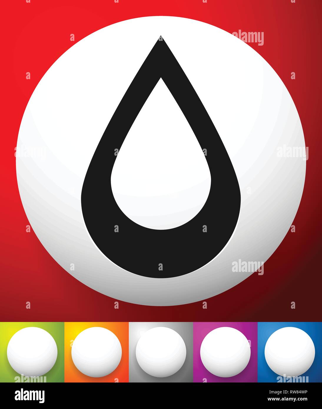 Icon with drop shape. Water or other liquid, fluid drop shape Stock ...