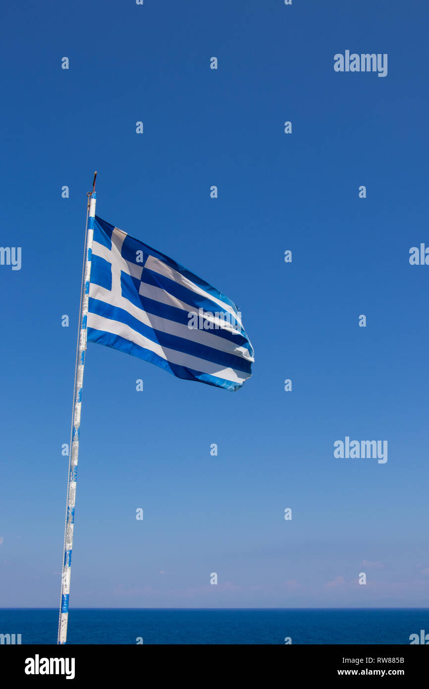 Greek flag samos greece hi-res stock photography and images - Alamy