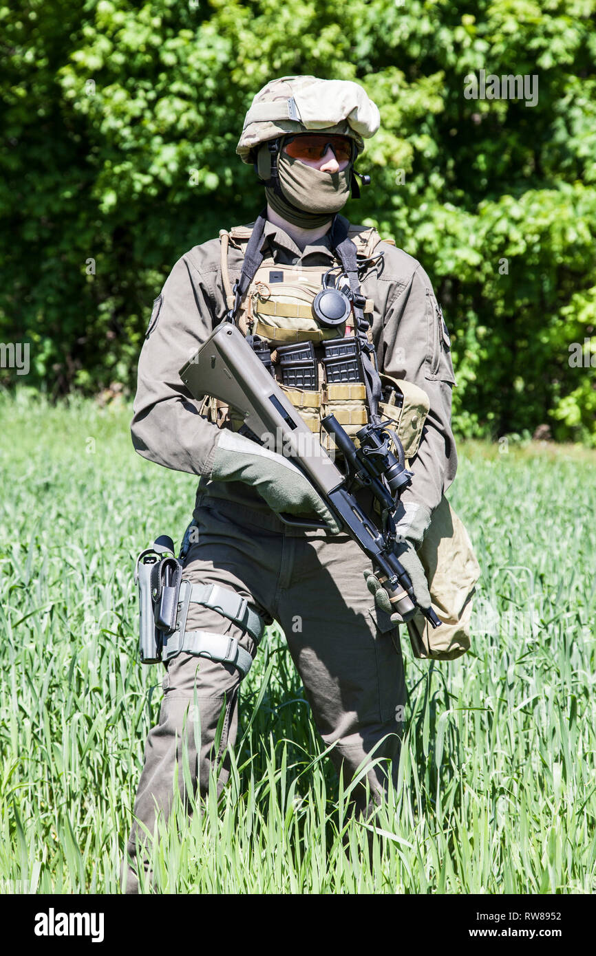 Jagdkommando soldier of the Austrian special forces, equipped with ...