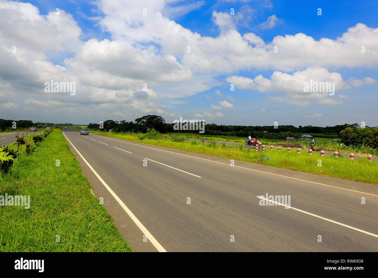 Padma bridge approach roads at Zajira in Shariatpur. Bangladesh Stock ...