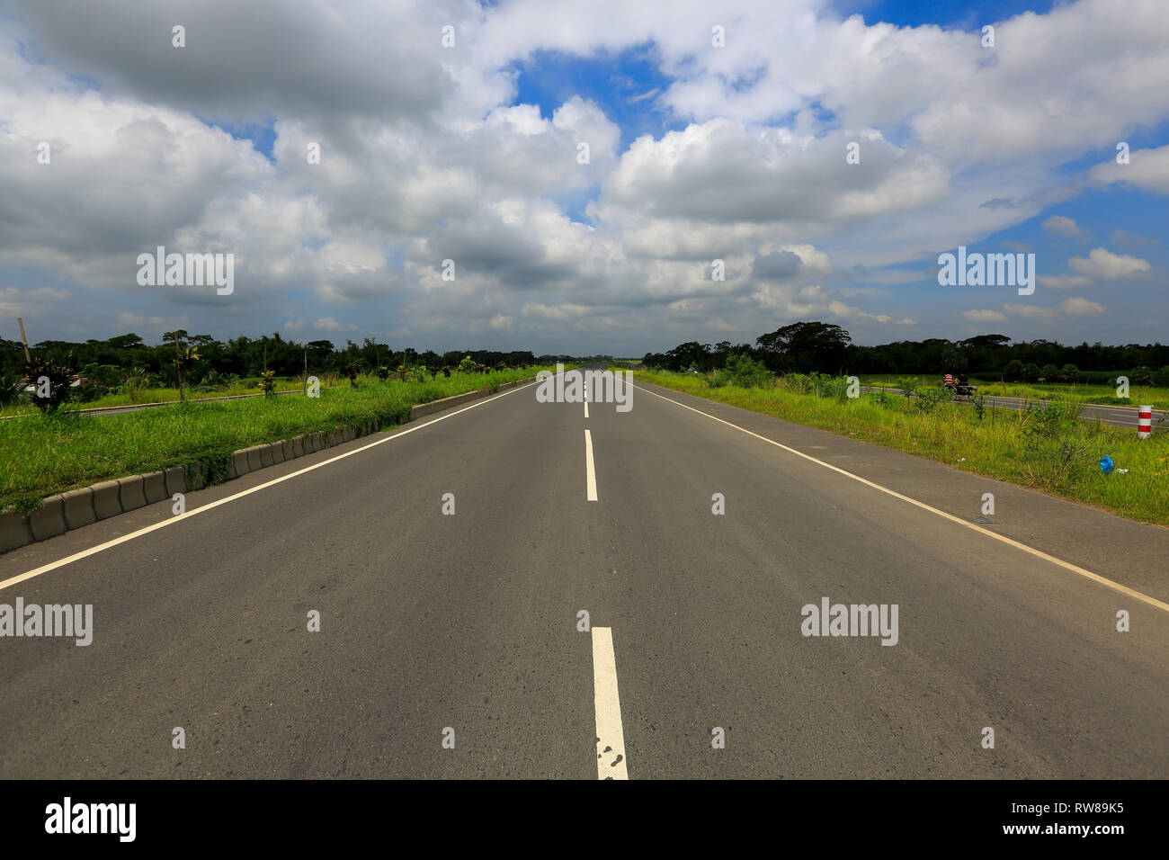 Padma bridge approach roads at Zajira in Shariatpur. Bangladesh Stock ...