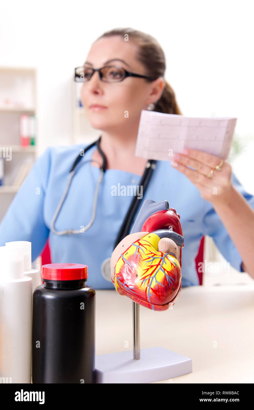 Female doctor cardiologist working in the clinic Stock Photo - Alamy