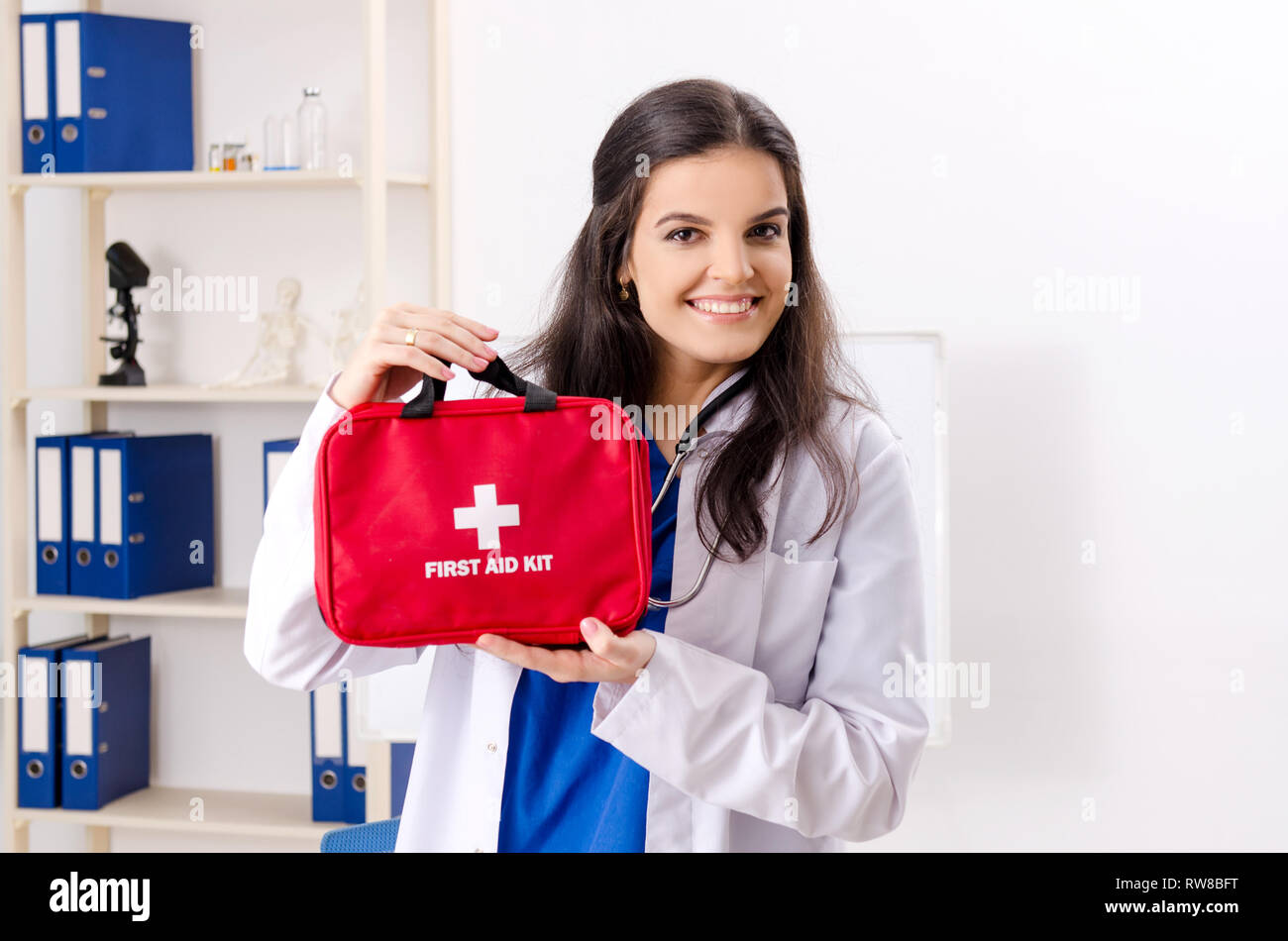 Female doctor in first aid concept Stock Photo - Alamy