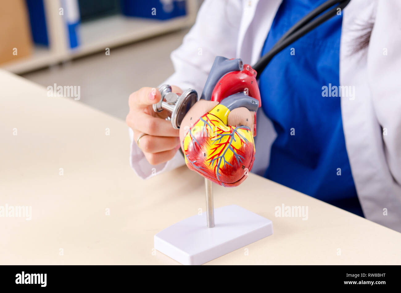 Female doctor cardiologist working in the clinic Stock Photo - Alamy