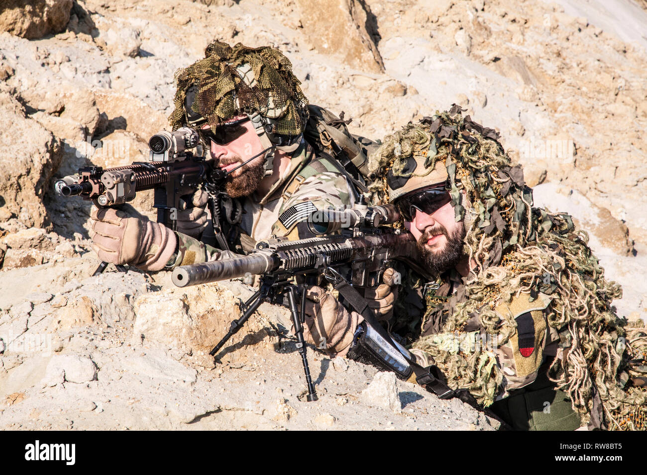 United States Army rangers in the mountains Stock Photo - Alamy