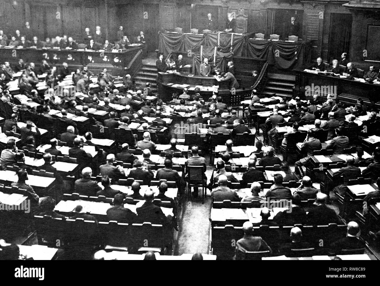 German Republic - New Reichstag in session for first time since ...