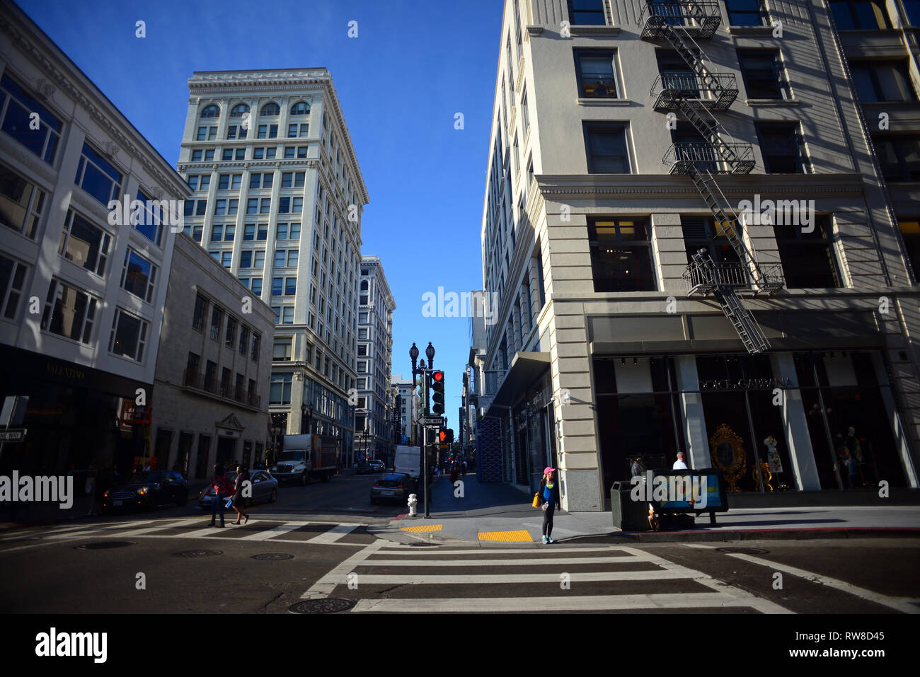 Commercial streets off Union Square, San Francisco Stock Photo - Alamy