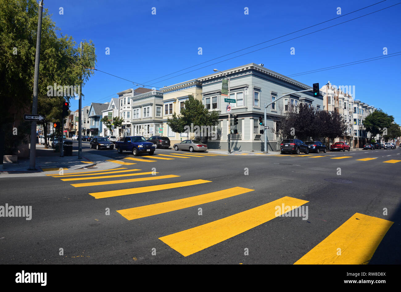 Crosswalk in San Francisco, California Stock Photo - Alamy