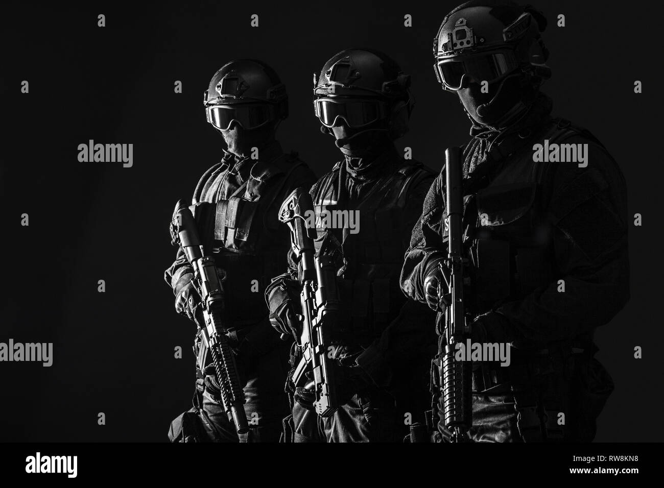 Swat officers in uniform Black and White Stock Photos & Images - Alamy