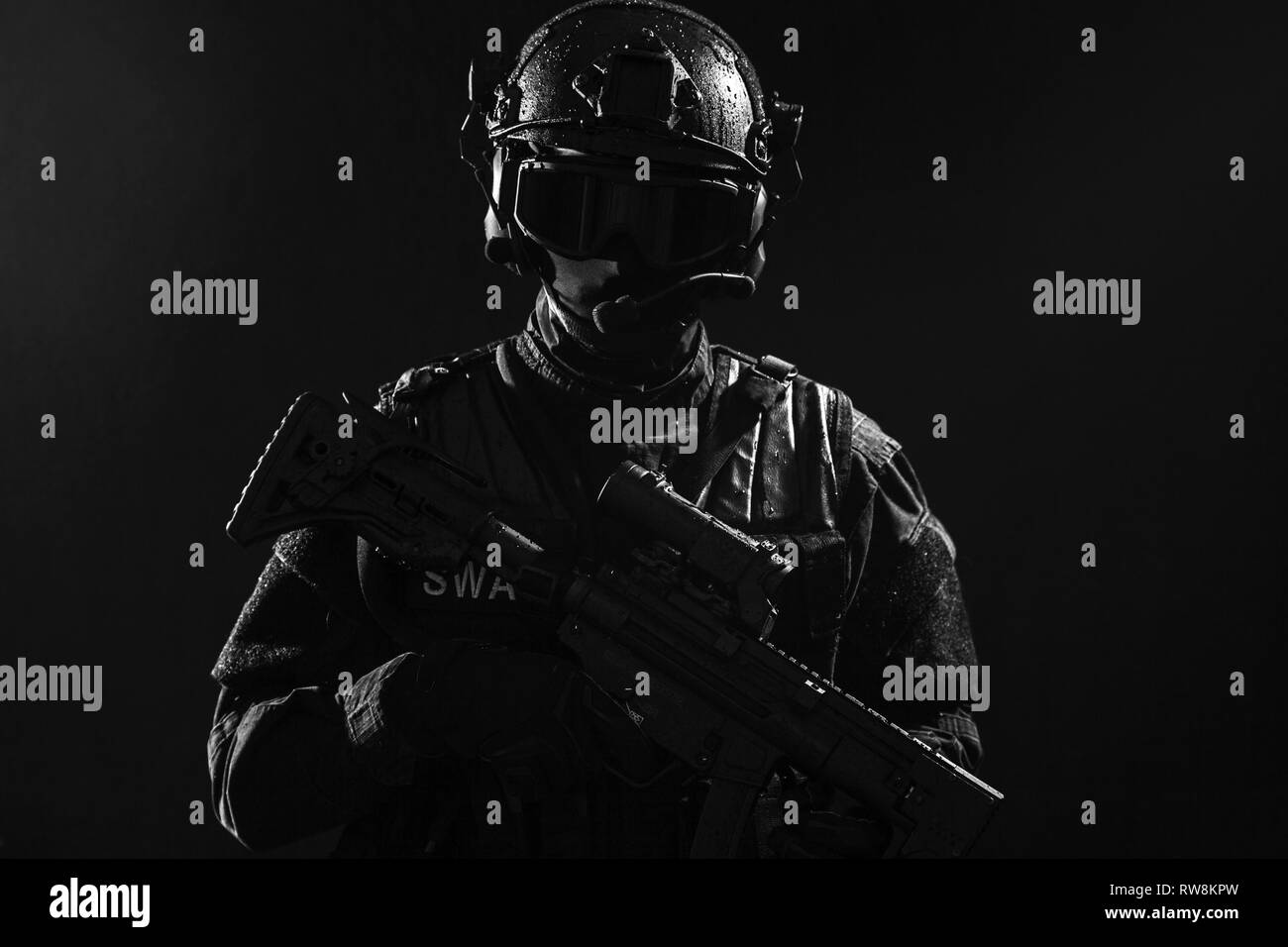 Swat team Black and White Stock Photos & Images - Alamy