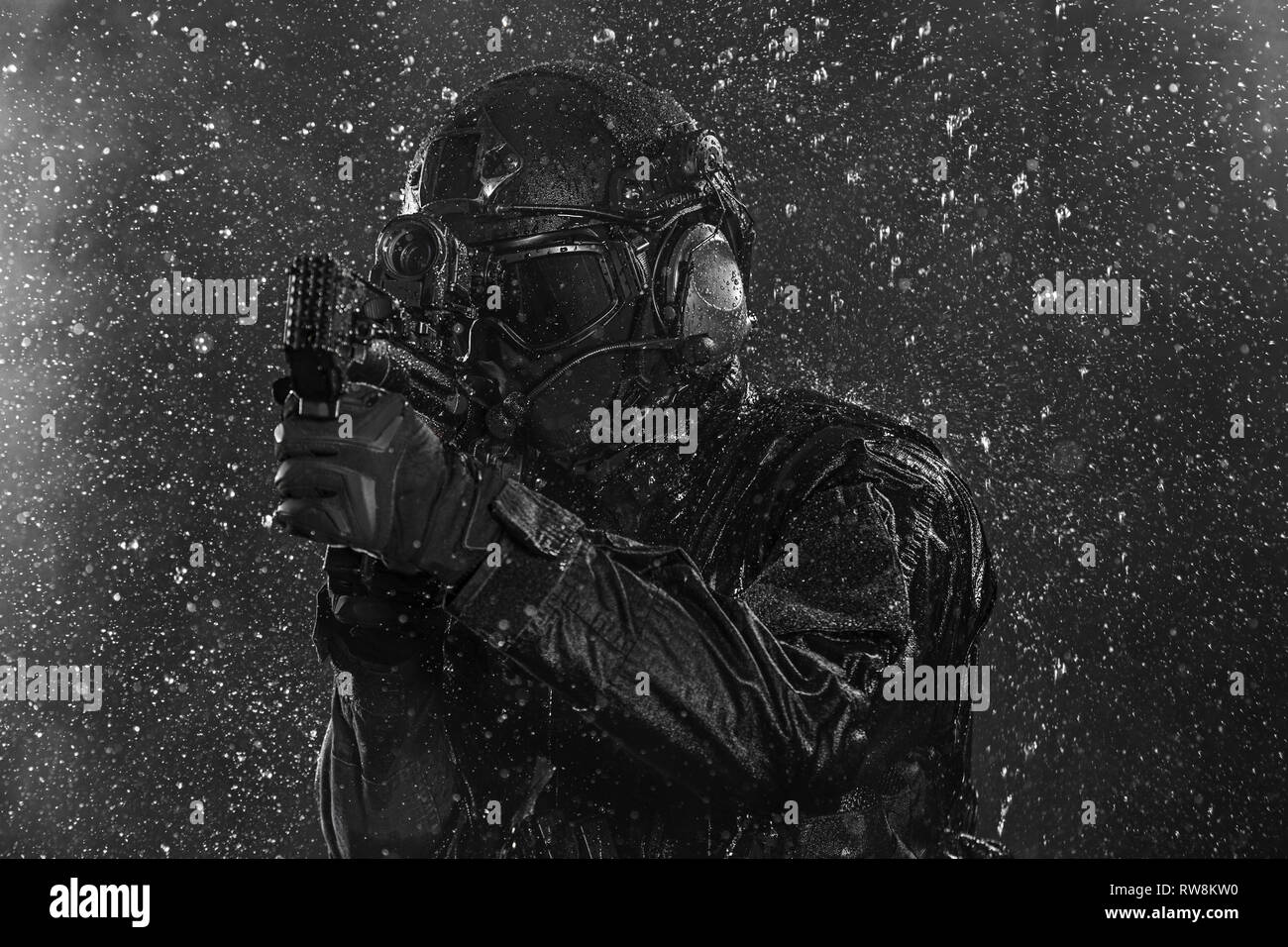 American police officer in Black and White Stock Photos & Images - Alamy