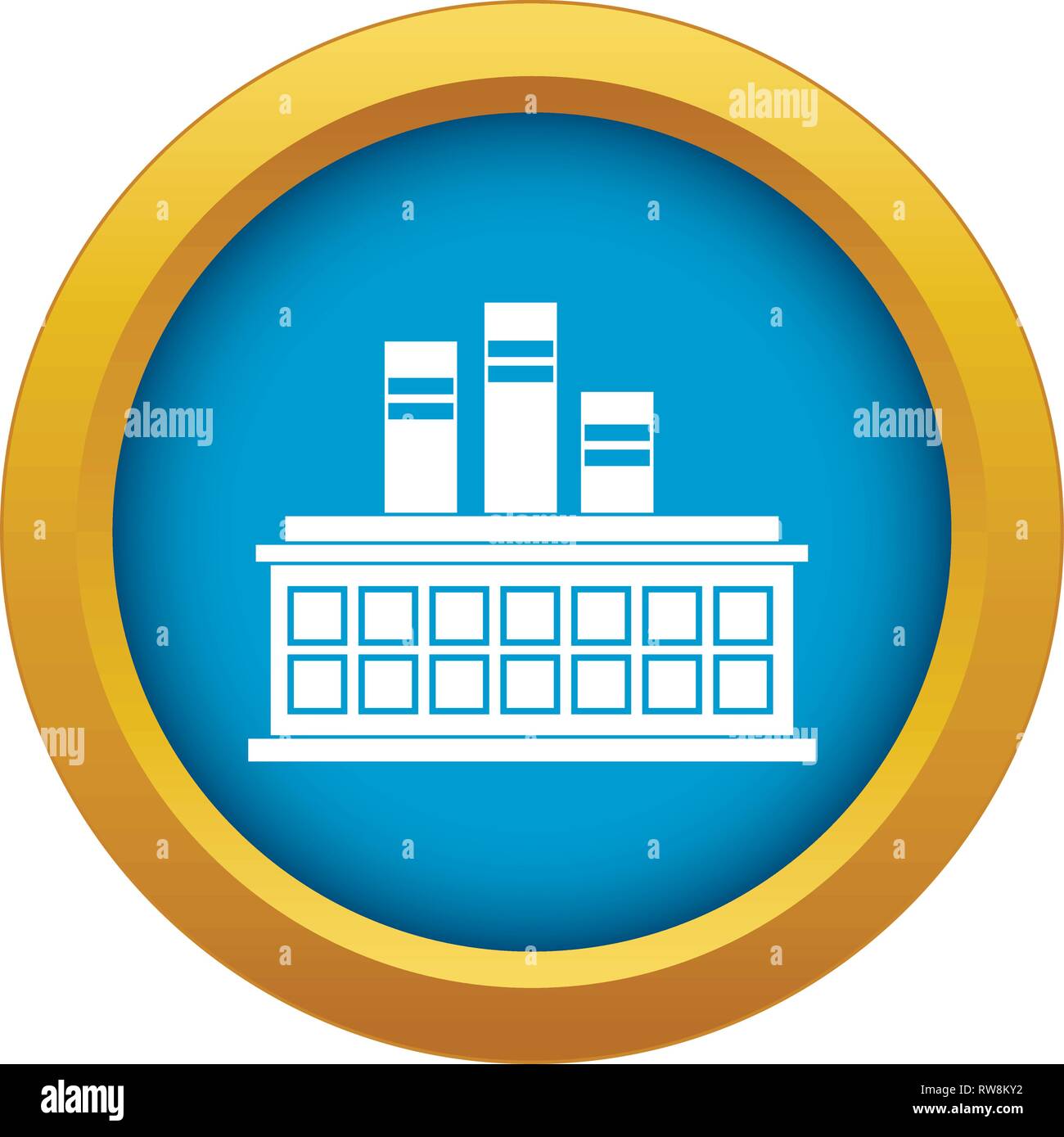 Oil refinery plant icon blue vector isolated Stock Vector Image & Art ...