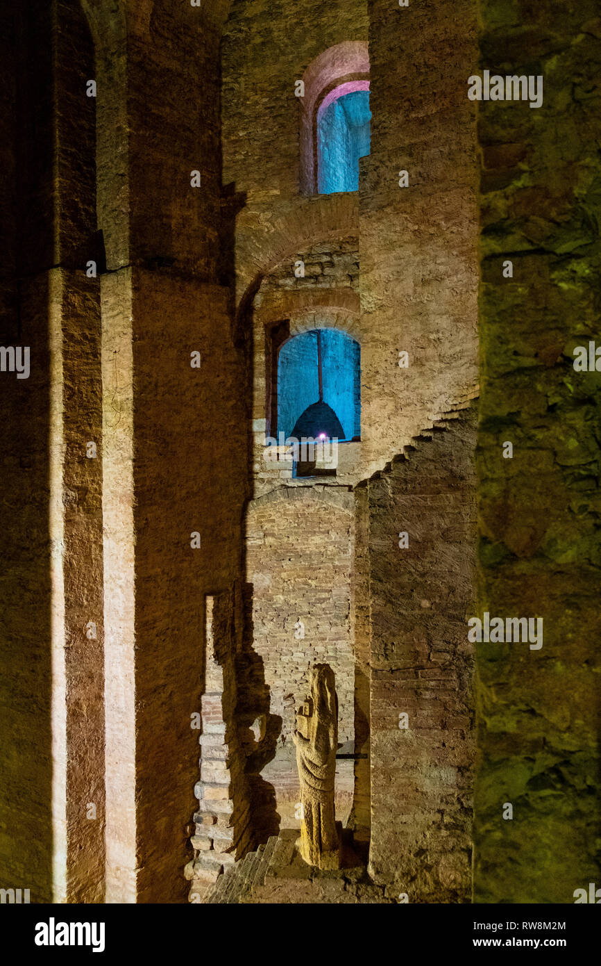 Perugia, Umbria / Italy - 2018/05/28: Underground tunnels and chambers ...