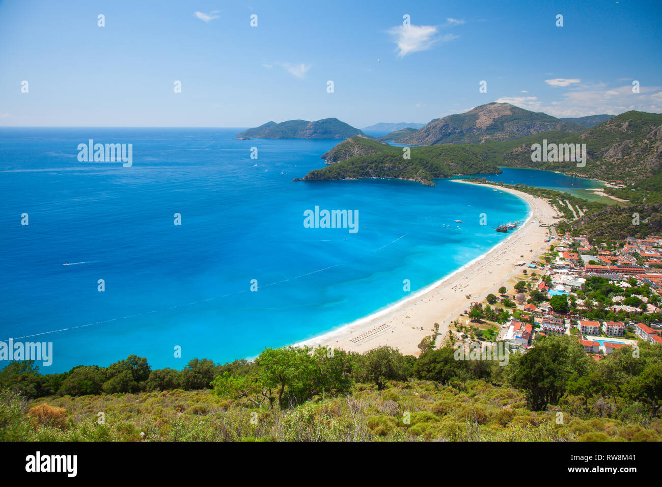 aerial view of Blue Lagoon in Oludeniz, Turkey Stock Photo - Alamy