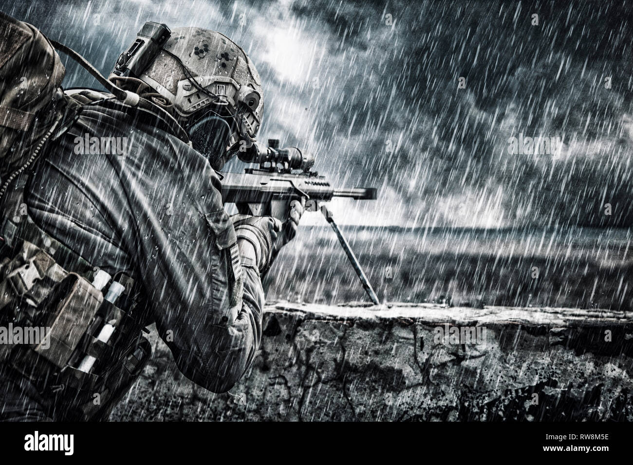 U.S. Army sniper during a military operation Stock Photo - Alamy