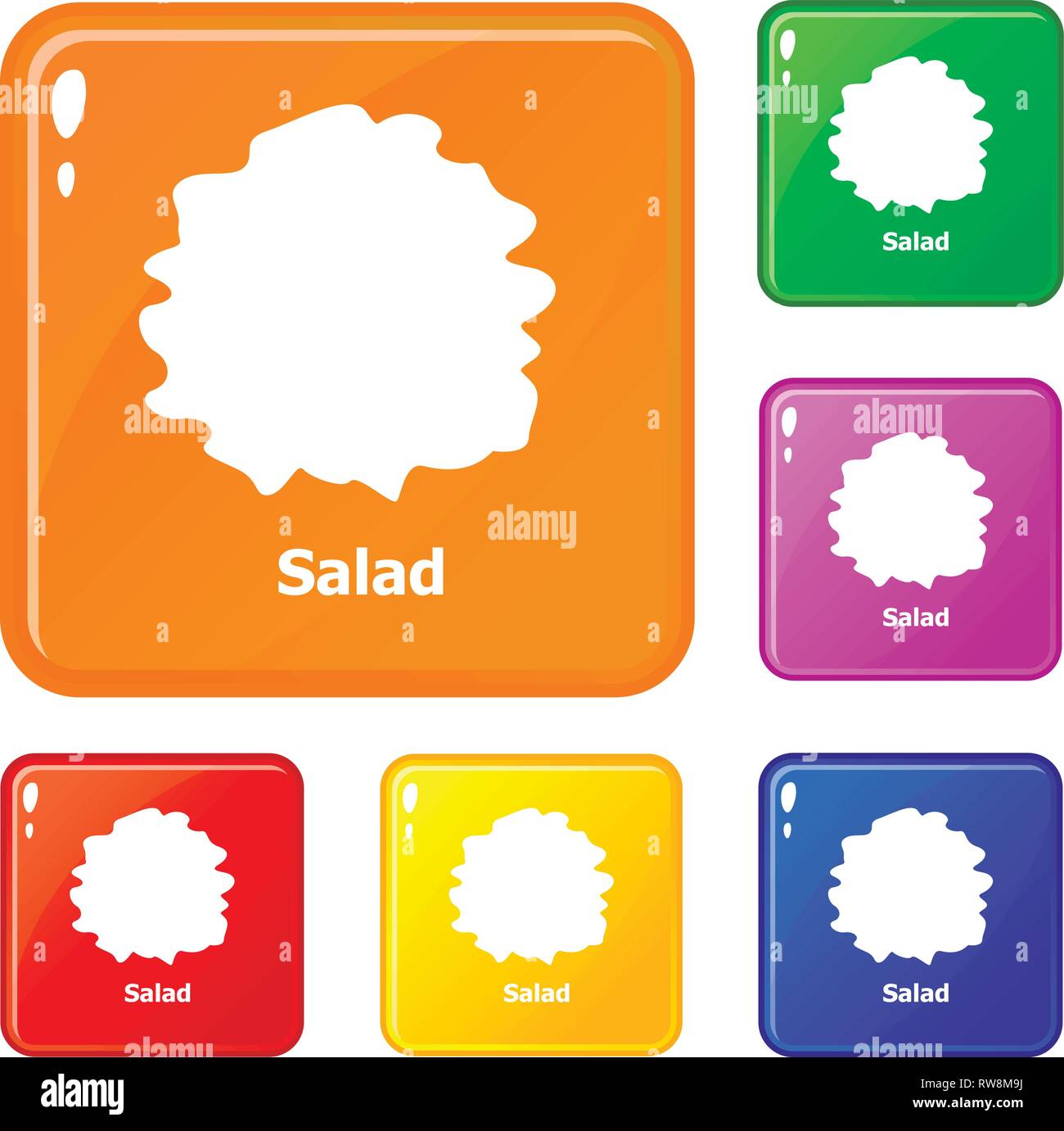 Green chicory salad organic Stock Vector Images - Alamy