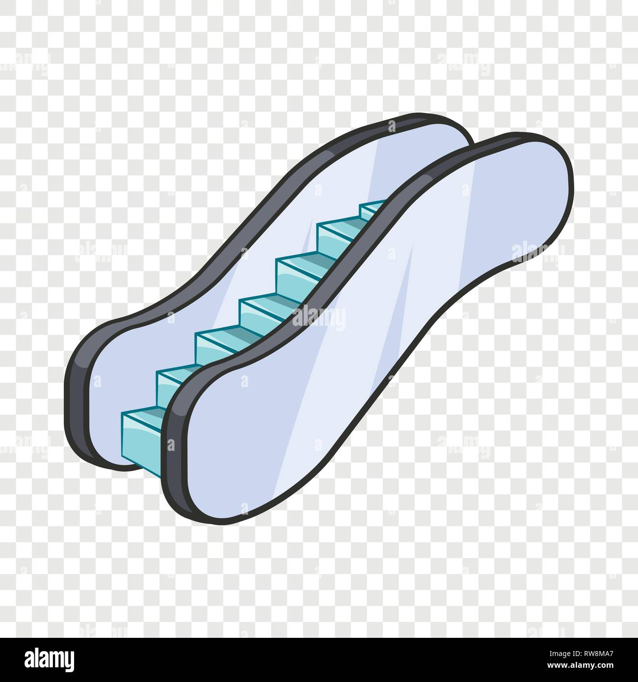 Escalator icon in cartoon style Stock Vector Image & Art - Alamy