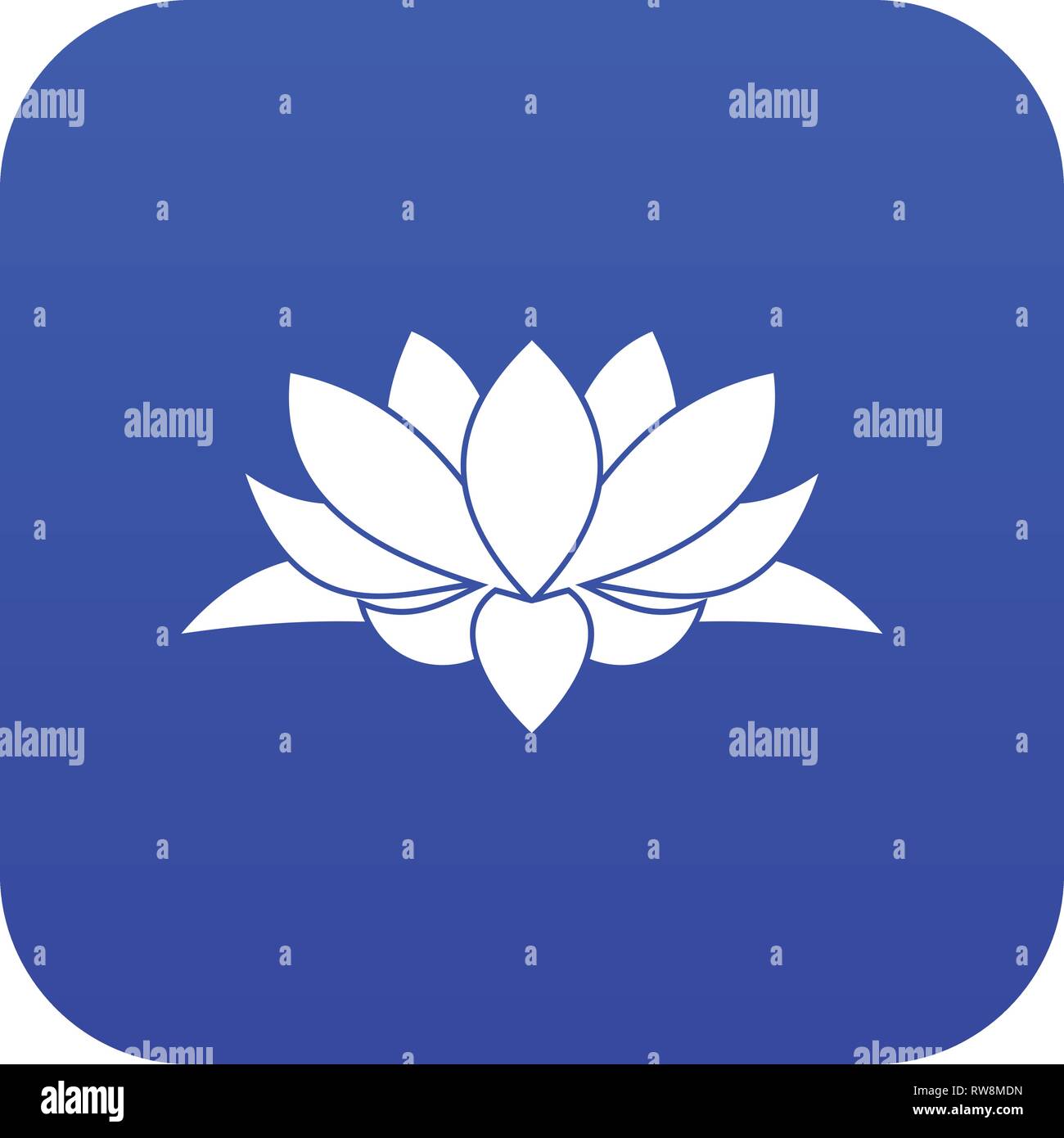 Lotus flower icon digital blue Stock Vector Image & Art - Alamy
