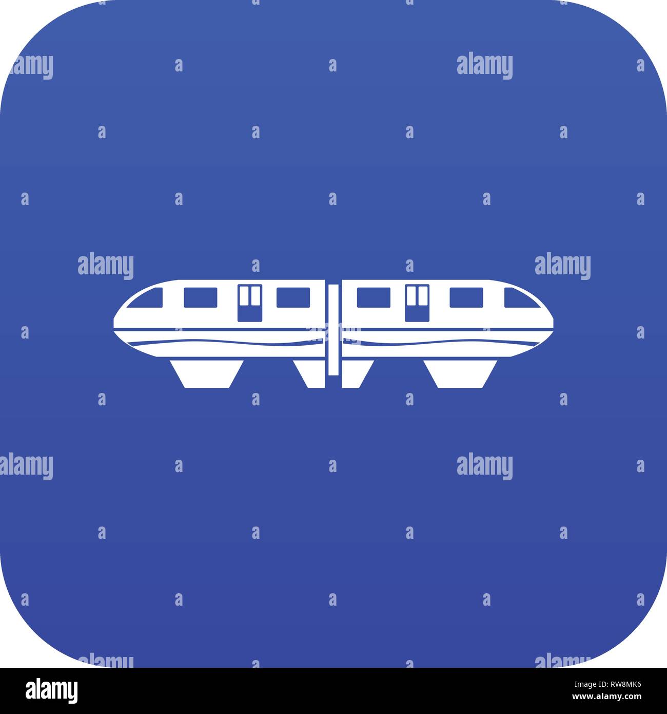 Monorail train icon digital blue Stock Vector Image & Art - Alamy