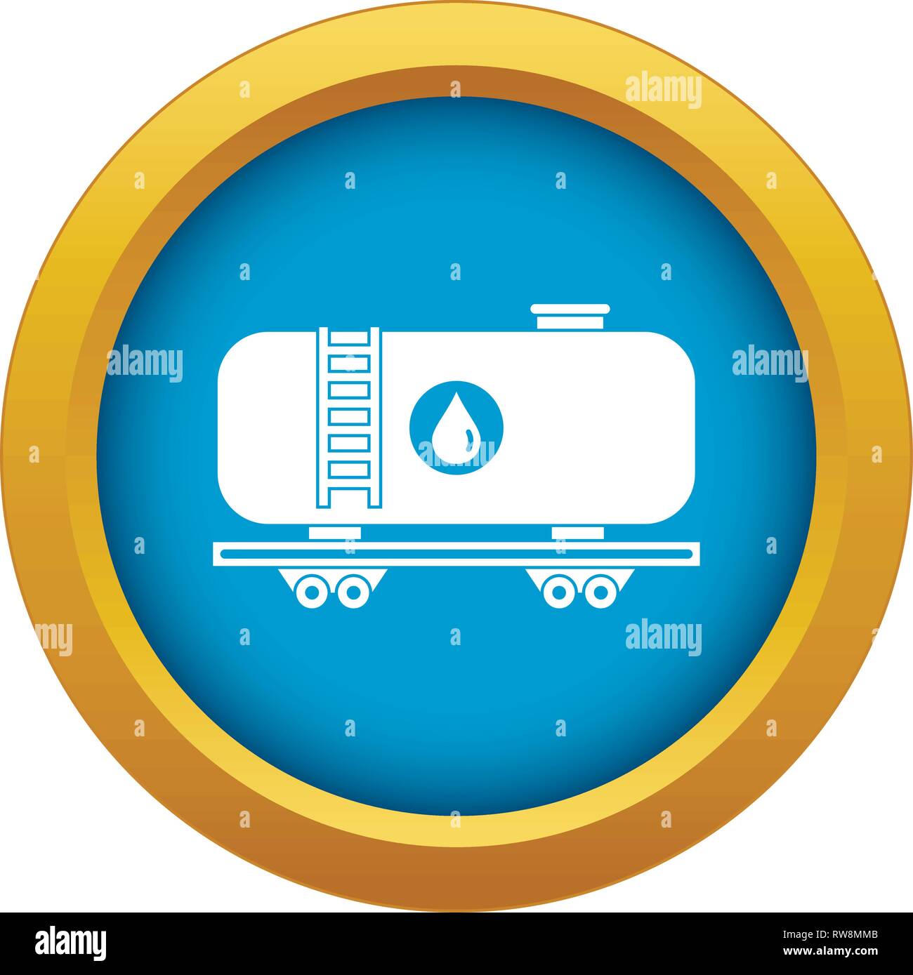 Oil railway tank icon blue vector isolated Stock Vector Image & Art - Alamy