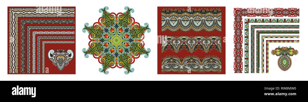 collection of ornamental floral vintage frame design Stock Vector Image ...