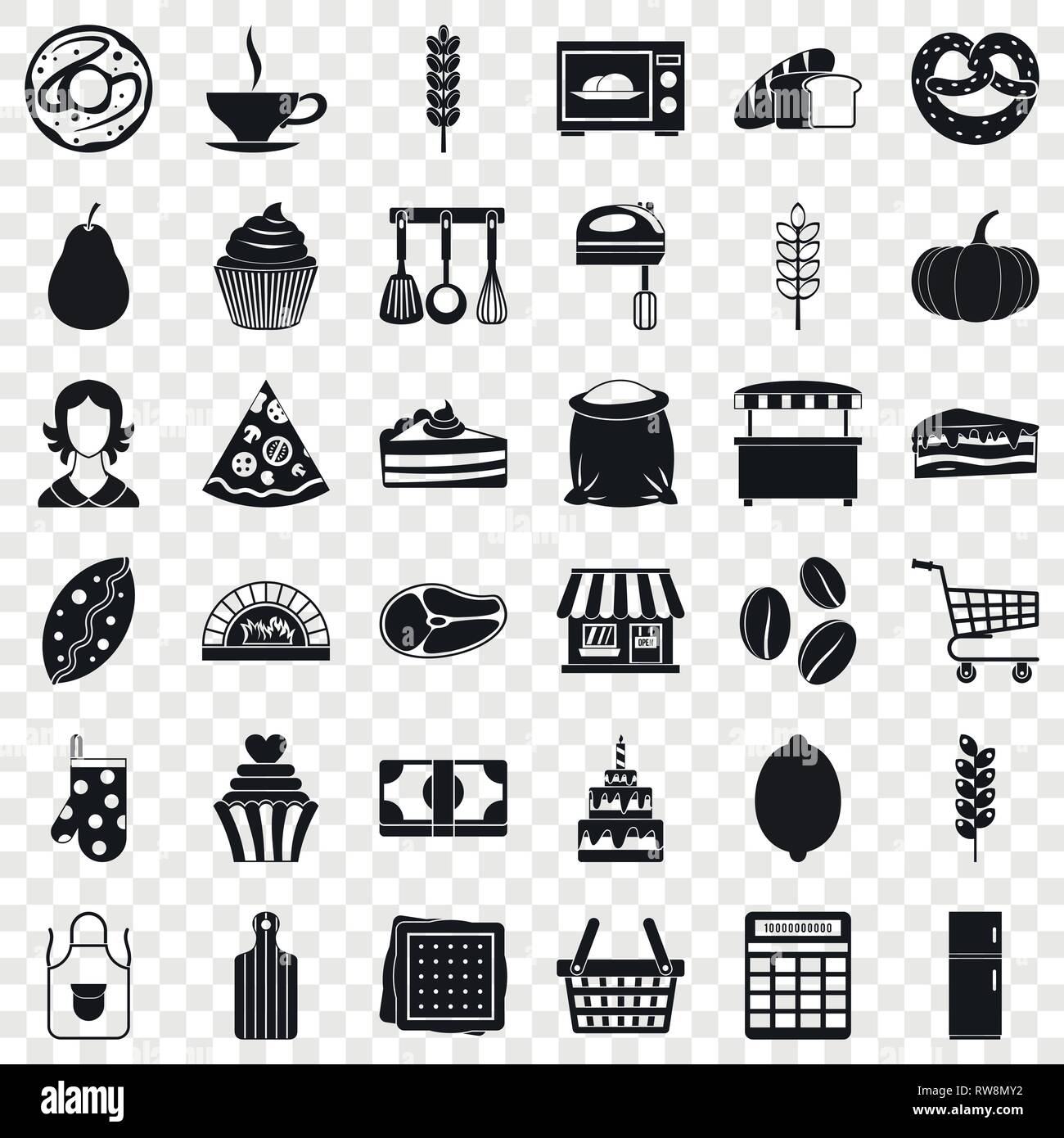 Cooking icons set, simple style Stock Vector Image & Art - Alamy