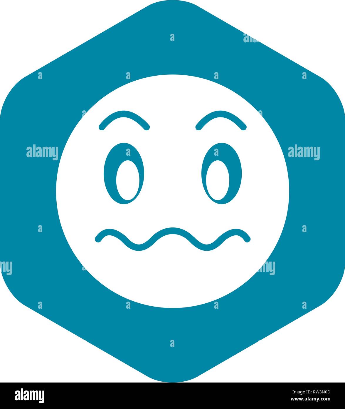 Suspicious emoticon icon, simple style Stock Vector Image & Art - Alamy