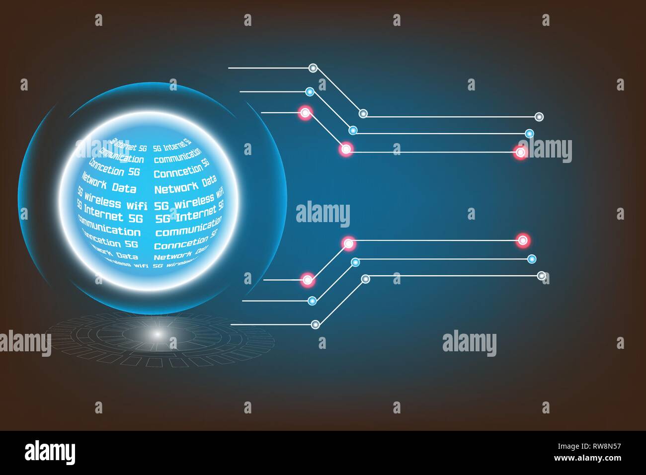 technology background vector template modern design with full color and ...