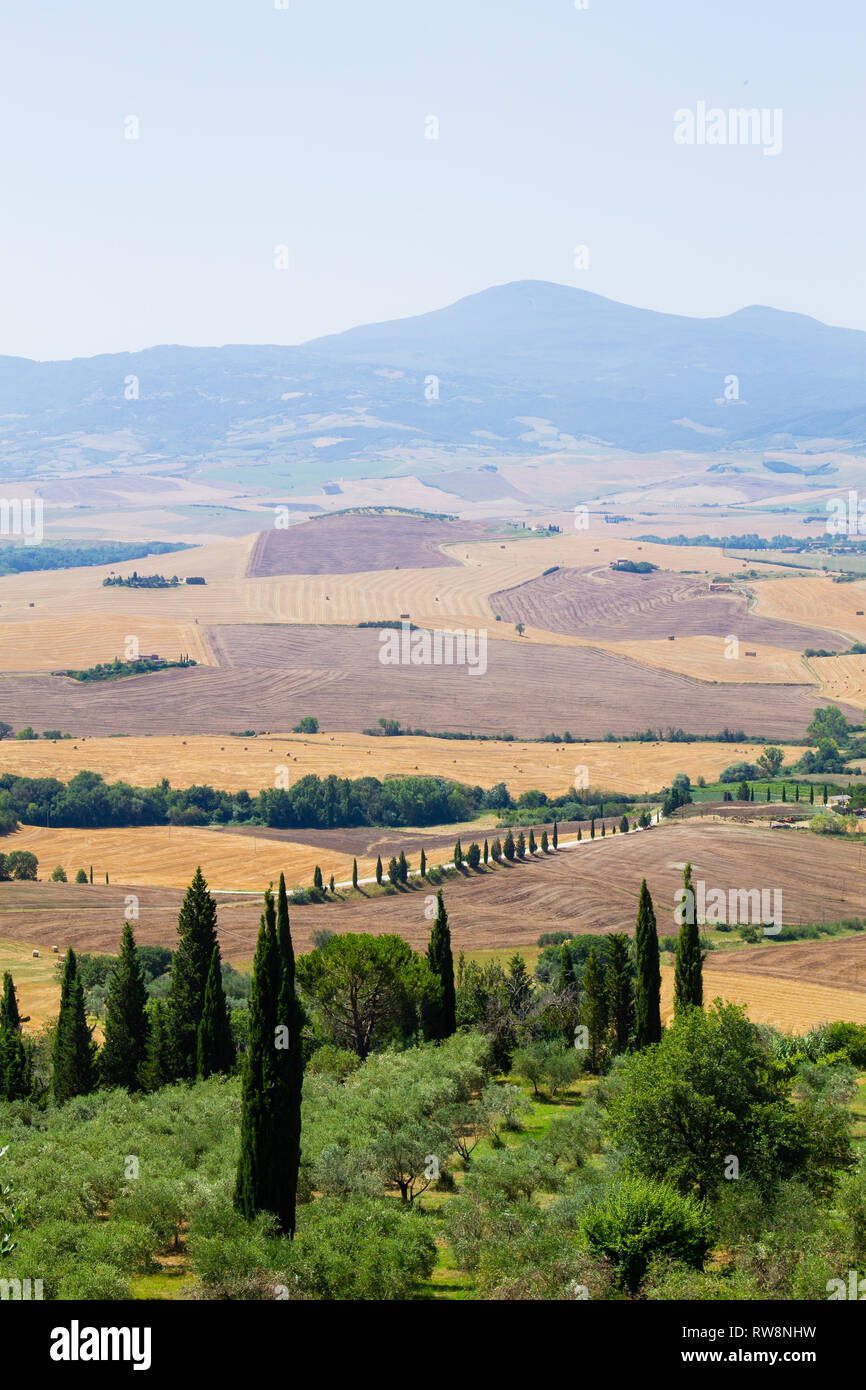 Tuscany hills view, Italy. Italian landscape, Toscana Stock Photo - Alamy