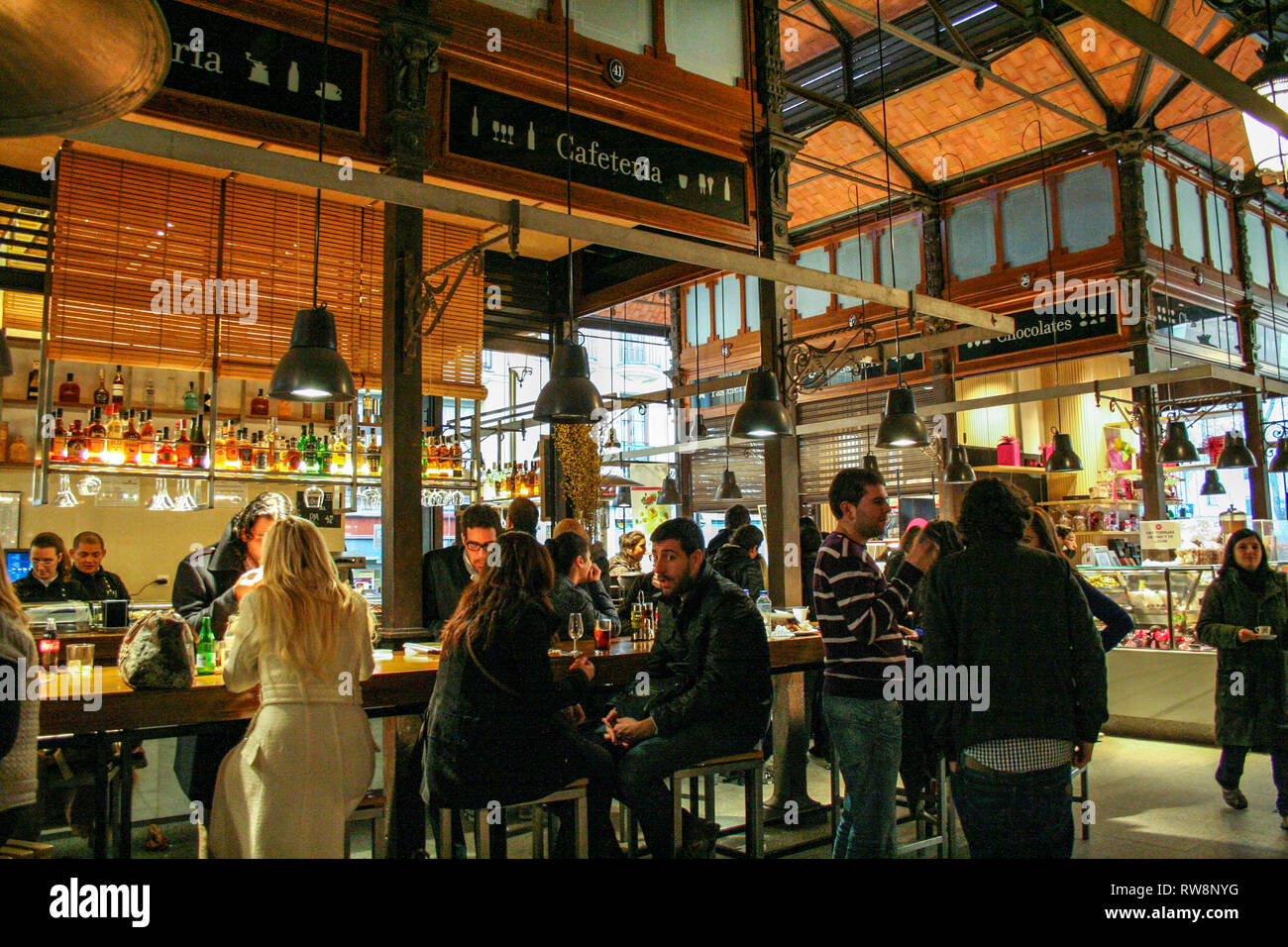 At Madrid Spain - on february 2010 - The Market of San Miguel in ...