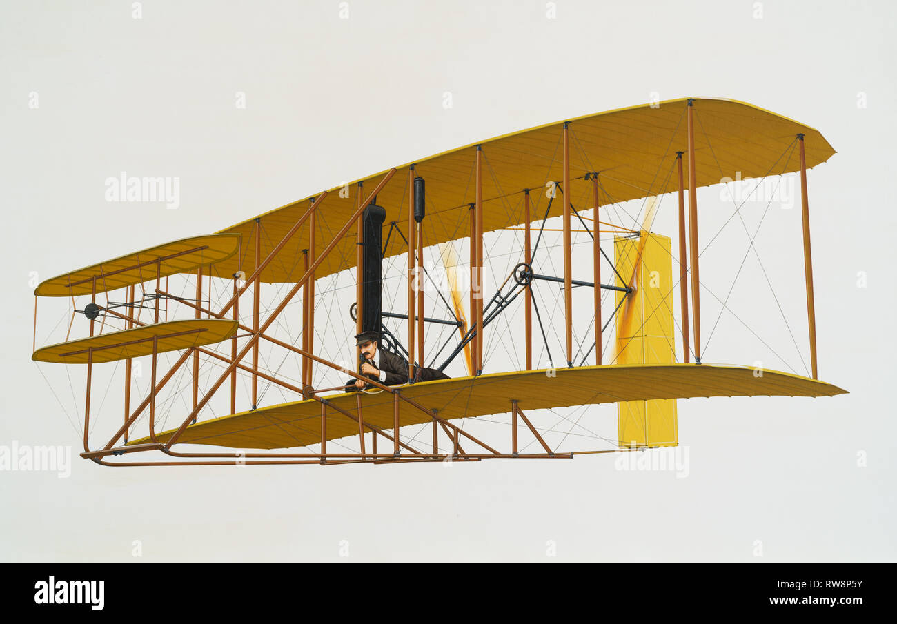 Wright brothers first flight painting hi-res stock photography and ...