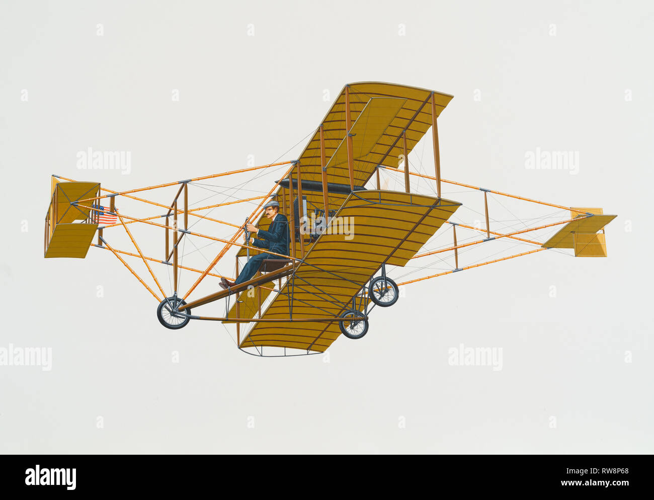 Pusher type biplane machine hi-res stock photography and images - Alamy